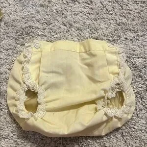 Bryan | Dresses | Bryan Dress Lace Yellow Diaper Cover Bloomers Set ...